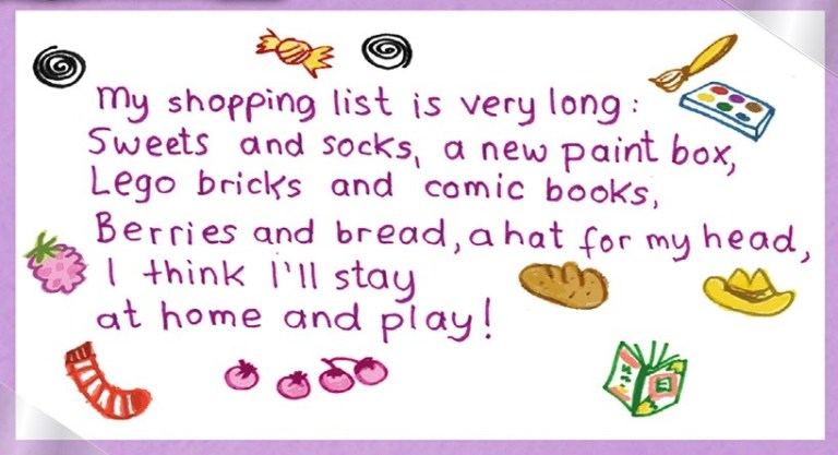 Klasa 2: Shopping list poem – Angielski w szkole i w domu